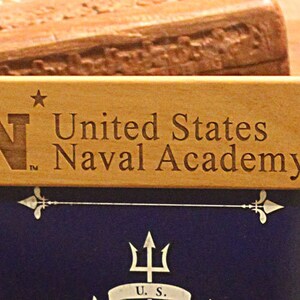 Personalized Laser Engraved Alder Picture Frames With U.s.naval Academy ...
