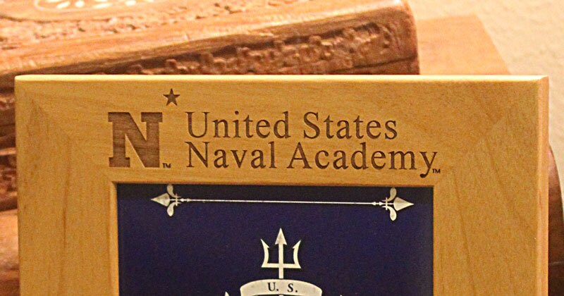 Personalized Laser Engraved Alder Picture Frames With U.s.naval Academy ...