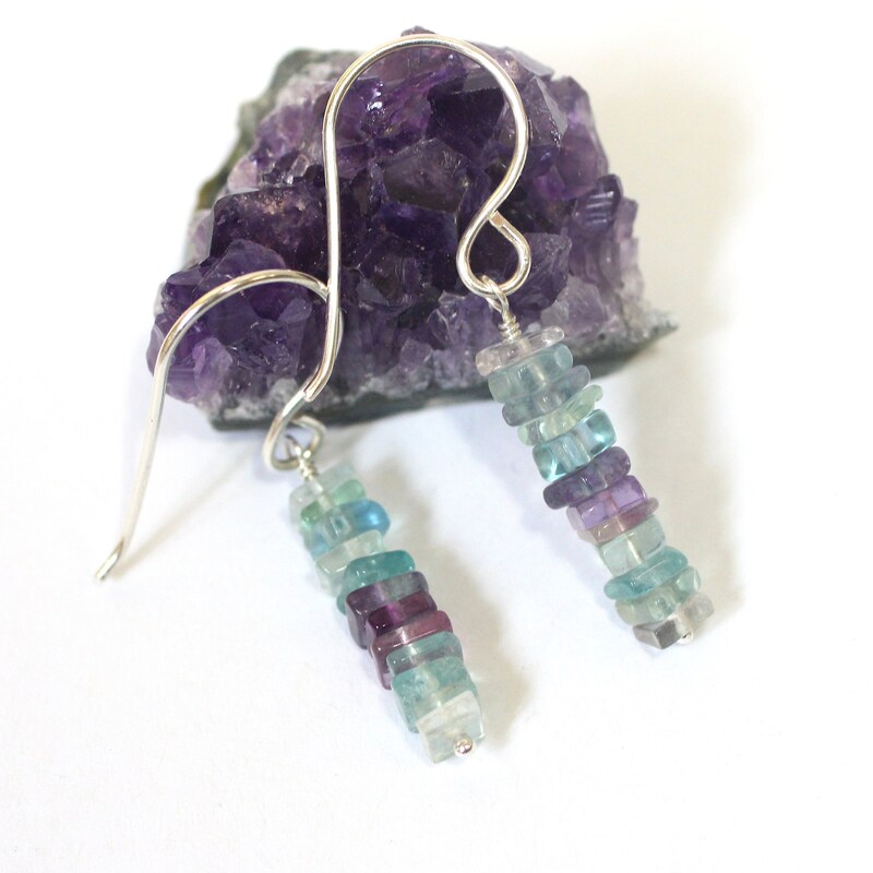 Fluorite Earrings - Etsy