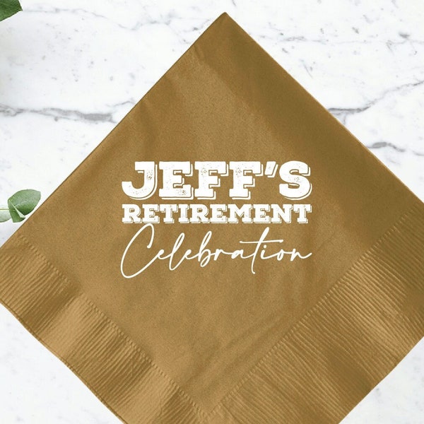 Retirement Napkins - Etsy