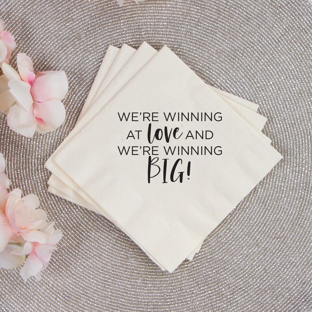 We're Winning Big Wedding Paper Napkins Favors, Funny Trump Wedding ...