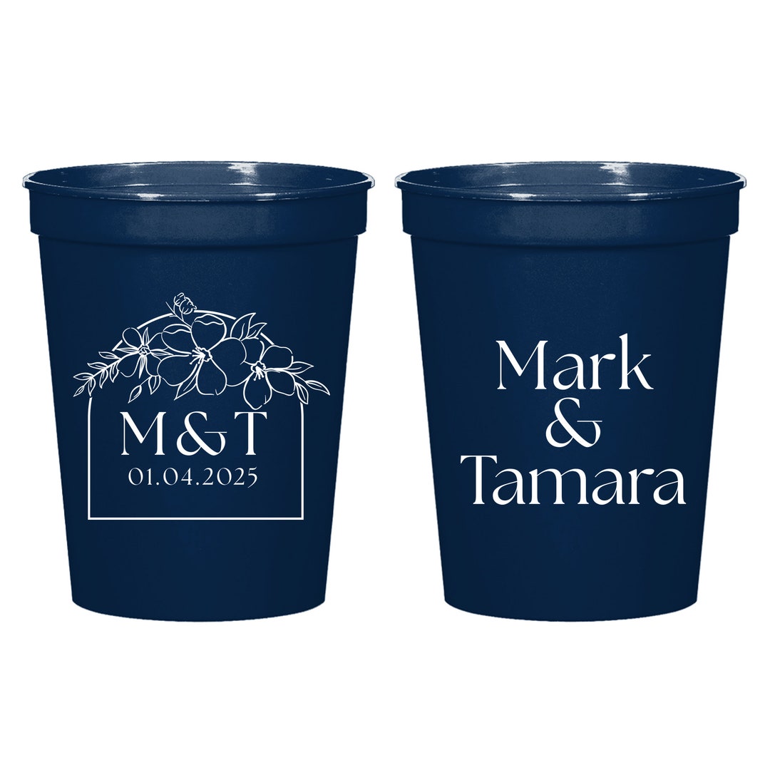 Personalized Wedding Stadium Cups, Custom Wedding Reception Stadium ...