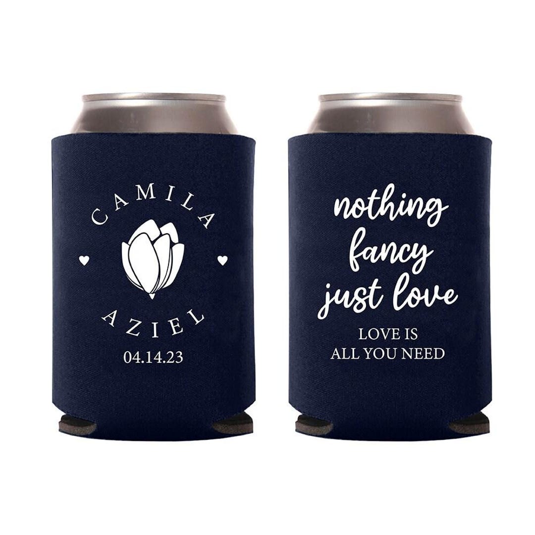 Love is All You Need Beer Hugger, Can Coolers as Favors, Custom Can ...