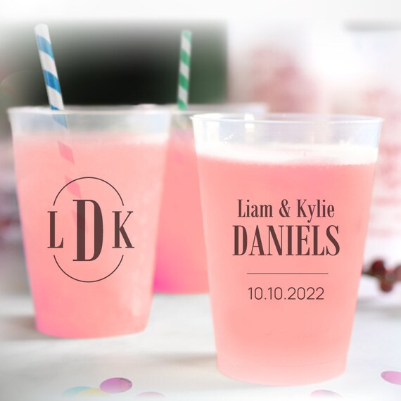 Personalized Wedding Plastic Drinking Cups