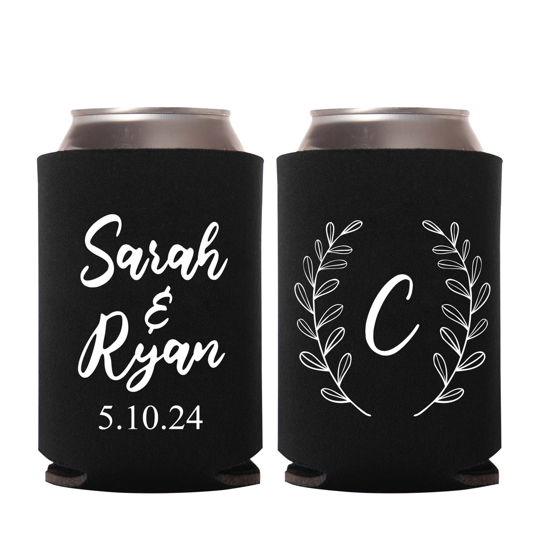 Custom Wedding Can Coolers, Personalized Wedding Can Coolers Favors ...