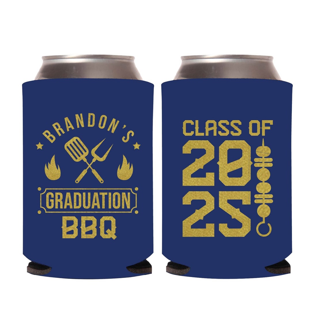 Custom Graduation Barbecue Can Coolers, Personalized Graduation Bbq Can ...