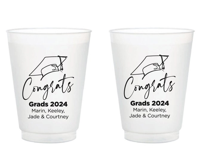 Congratulations on Your Graduation Customized Frosted Cups, Graduation ...