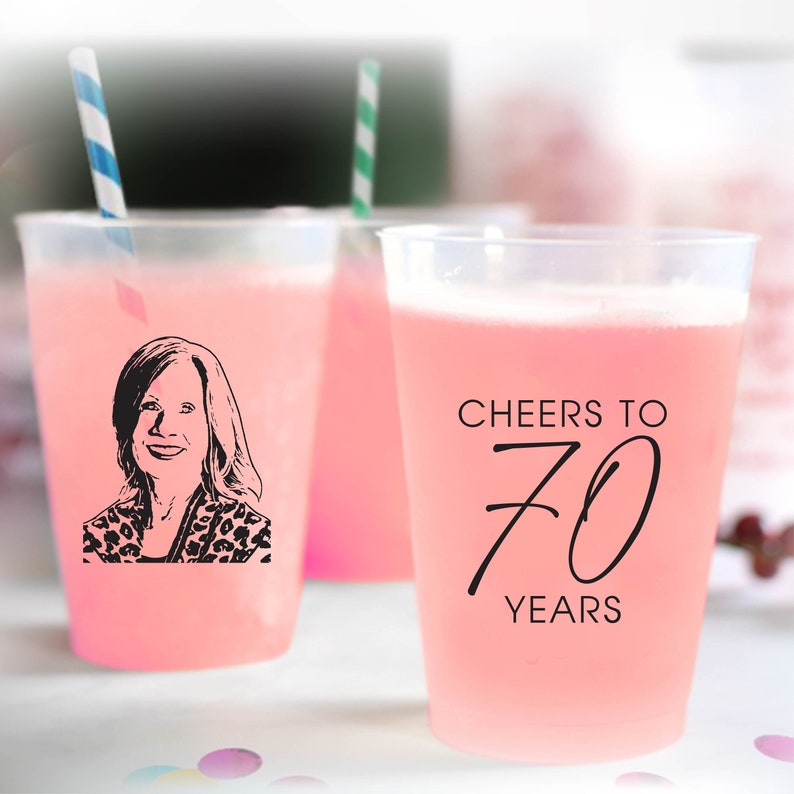 Personalized Portrait Cups Custom Birthday Cups Party Cups - Etsy