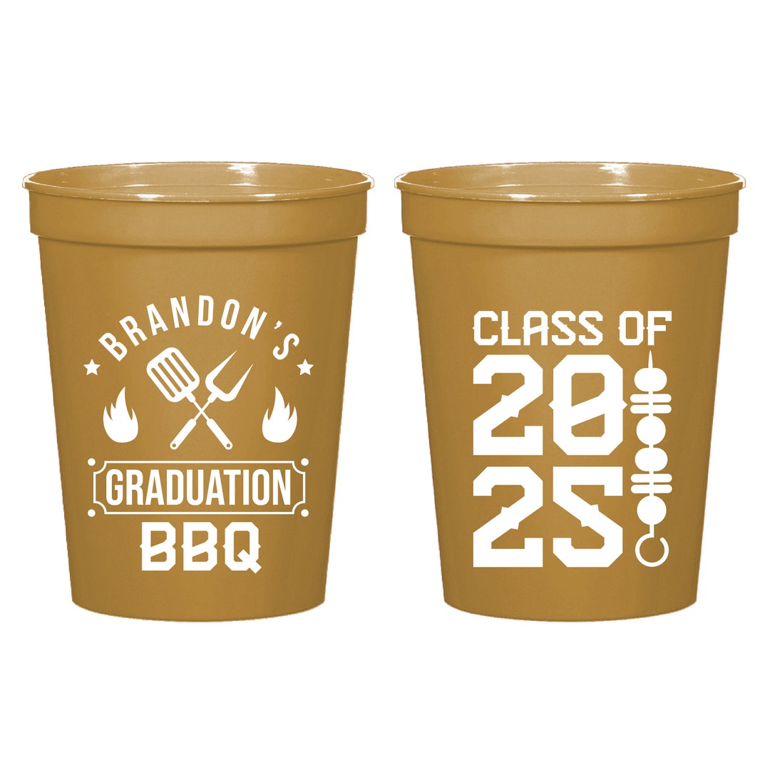 Custom Graduation Barbecue Stadium Cups, Personalized Graduation Bbq ...