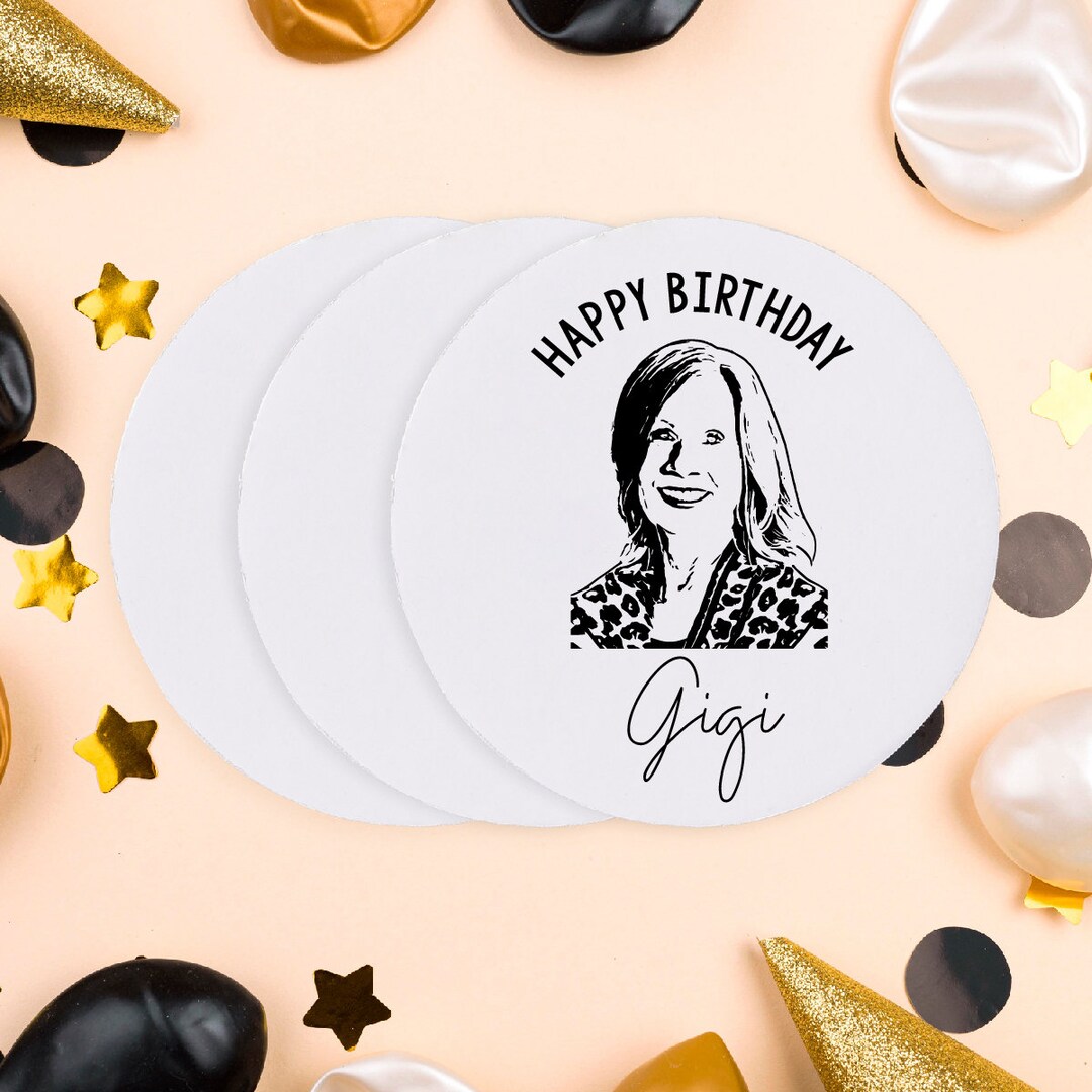 Custom Birthday Coasters, Personalized Keepsakes, Elegant Party Favors ...