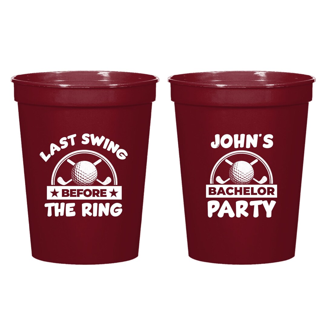 Personalized Bachelor Party Stadium Cups, Last Swing Before the Ring ...