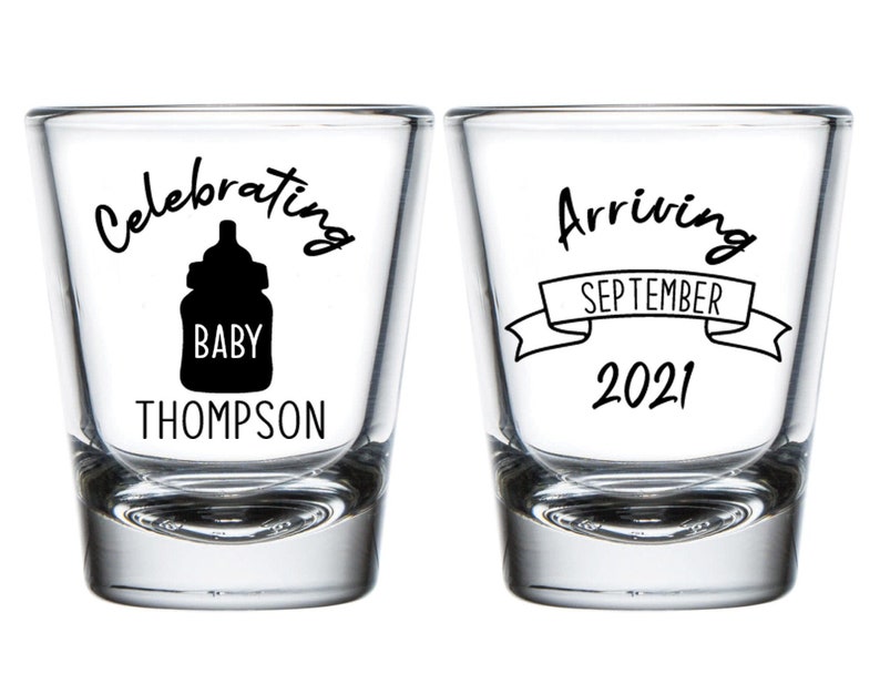 Custom Baby Shower Shot Glasses, Baby Shower Shot Glass Favors ...