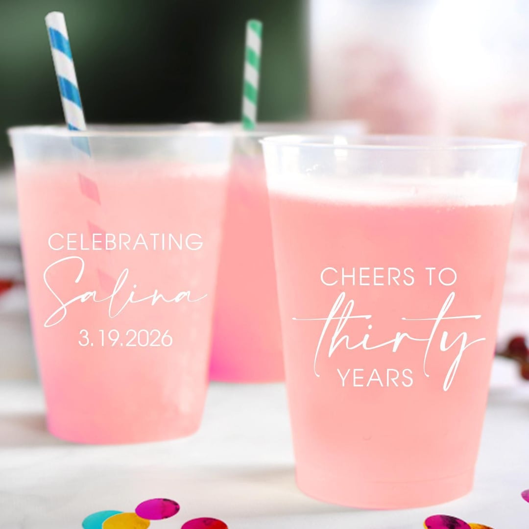 Custom Birthday Cups, Personalized Birthday Cup, 30th Birthday Cups ...