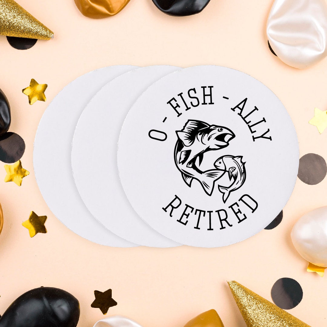 Retirement Coaster Gift, Personalized Retirement Party Coasters, Custom ...