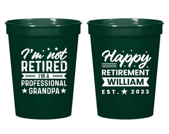 OFFICIALLY RETIRED Custom Frosted Cups Retirement Party - Etsy