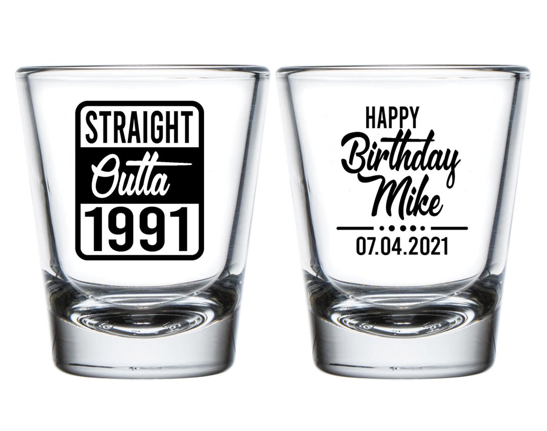 Birthday Party Shot Glass Favors, Custom Birthday Shot Glasses ...