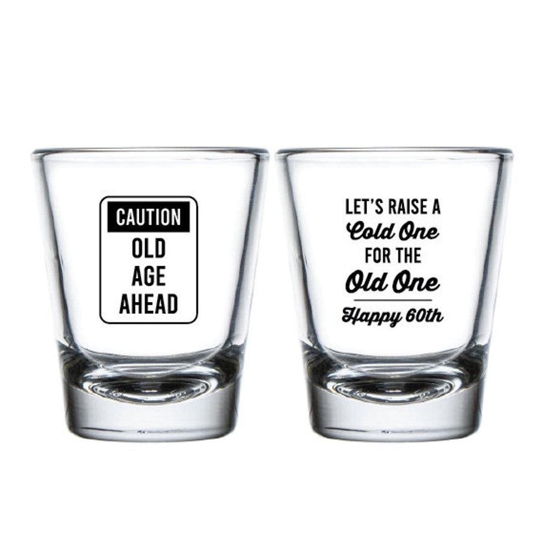 Personalized 60th Birthday Shot Glass, Custom Shot Glasses, Birthday ...
