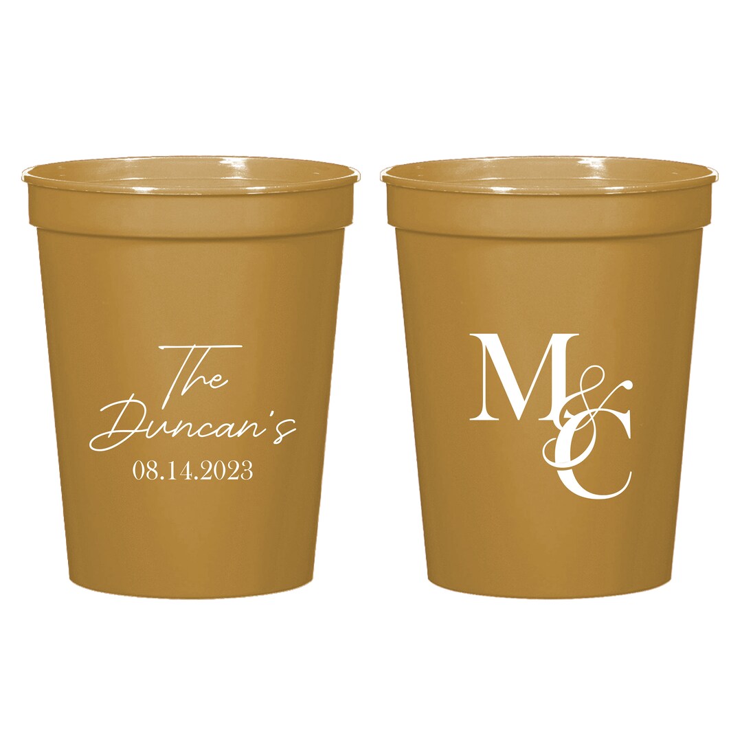 Custom Wedding Stadium Cups, Personalized Stadium Cups for Wedding ...