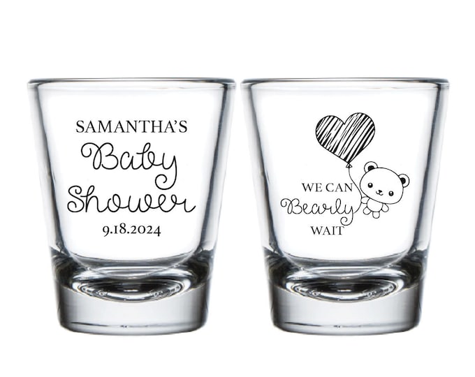 It's Almost Done We're on Cloud 9 Baby Shower Shot Glasses, Custom Full ...
