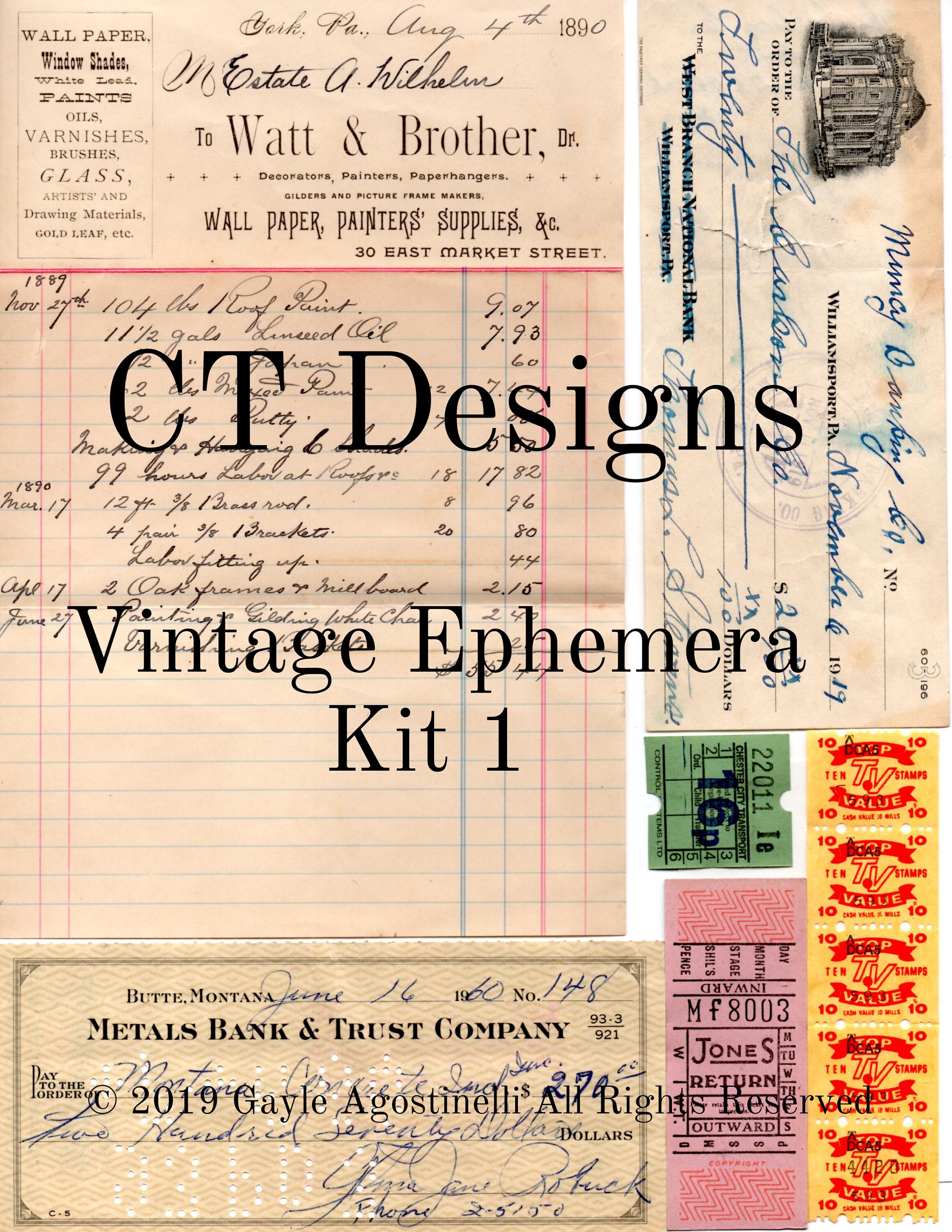 Vintage Ephemera - Kit 1 - Etsy