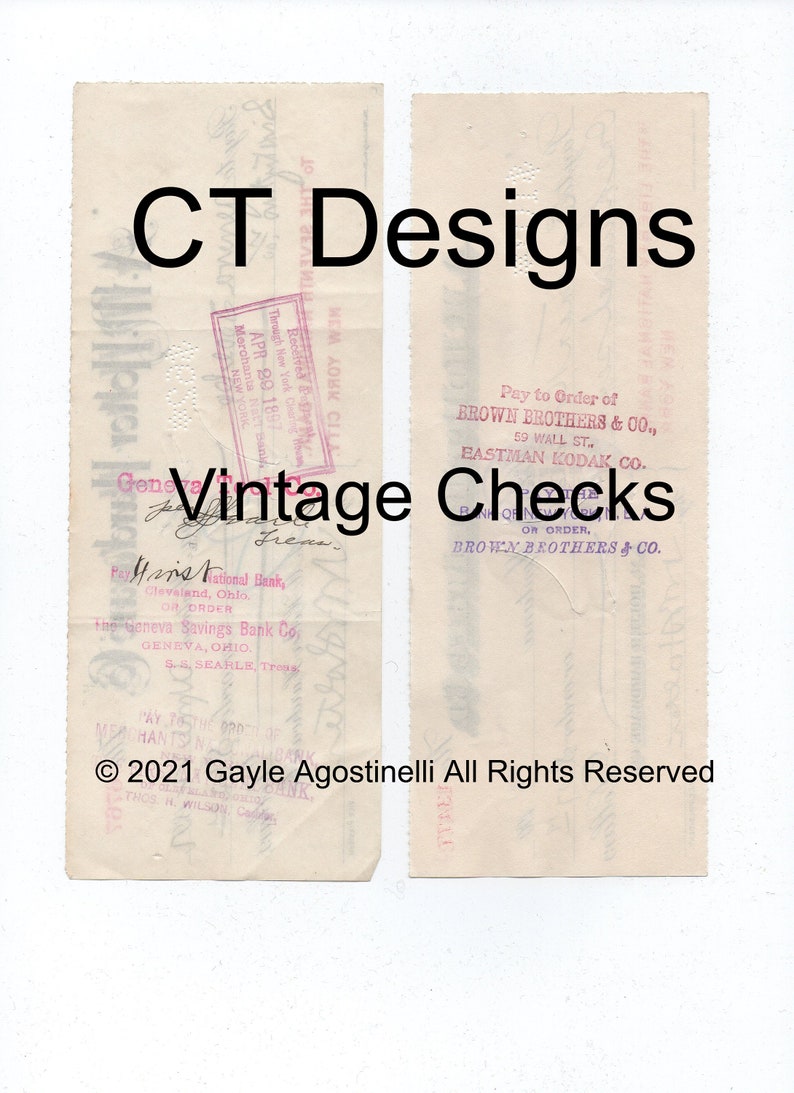 Vintage Check Kit Digital Download - Etsy