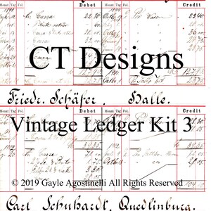 Vintage Ledger Paper Kit 3 Digital Download - Etsy