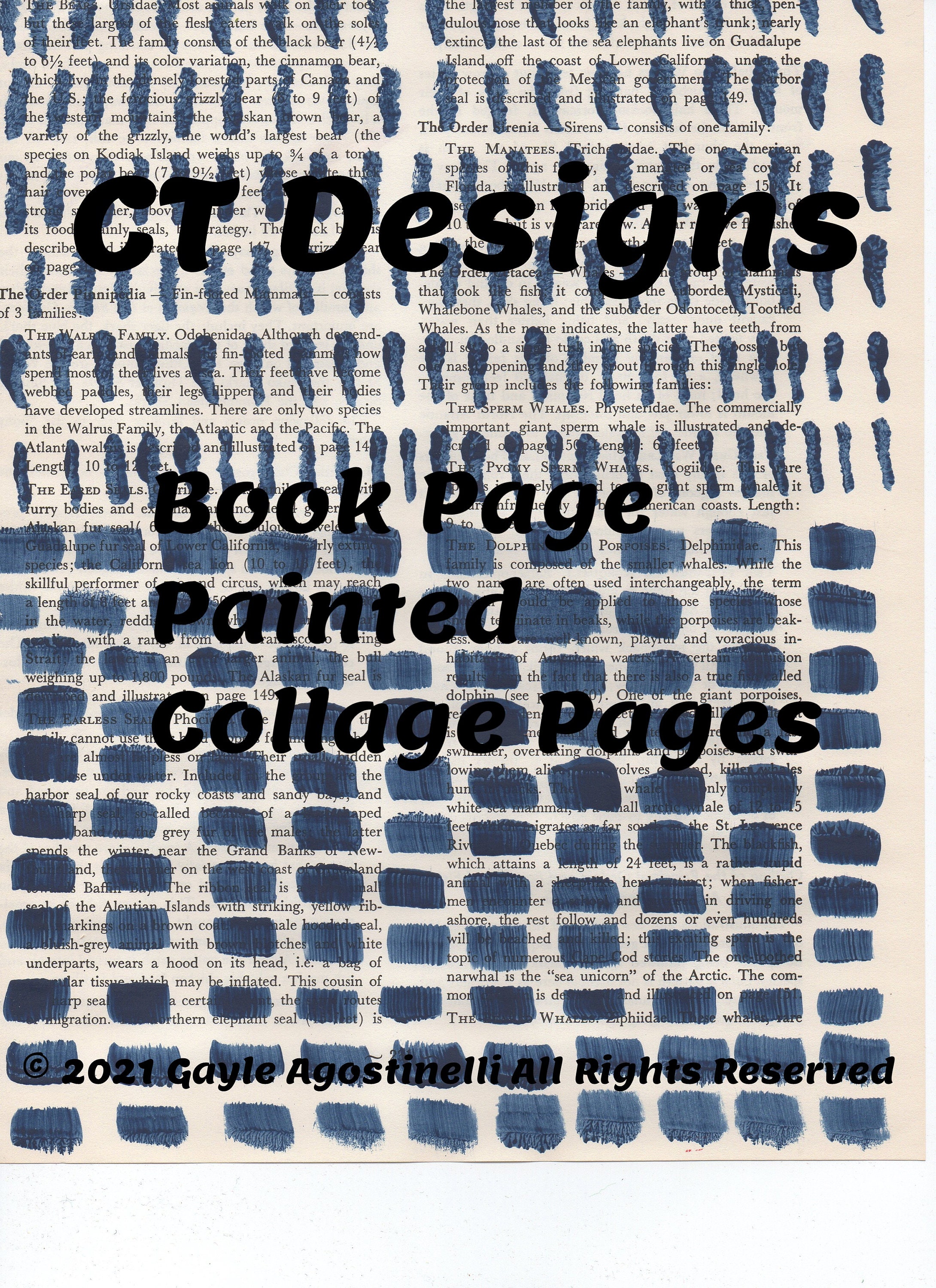 Book Page Painted Collage Pages Digital Download - Etsy