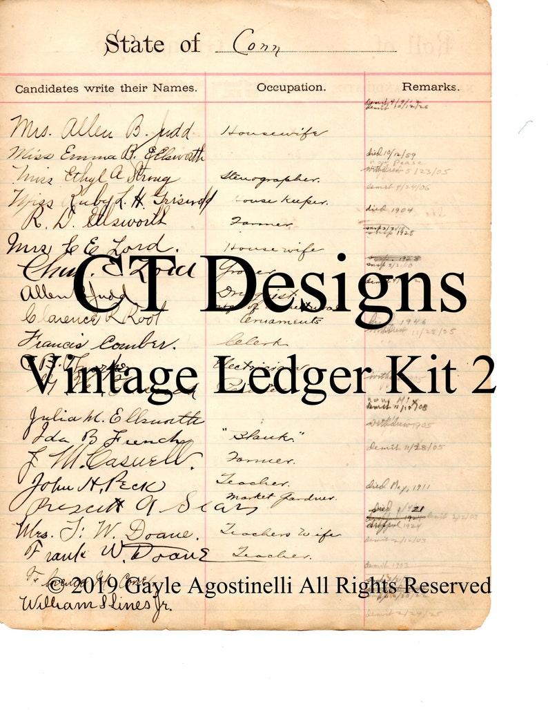 Vintage Ledger Paper Kit 2 Digital Download - Etsy