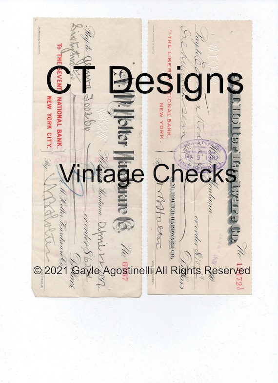 Vintage Check Kit Digital Download - Etsy