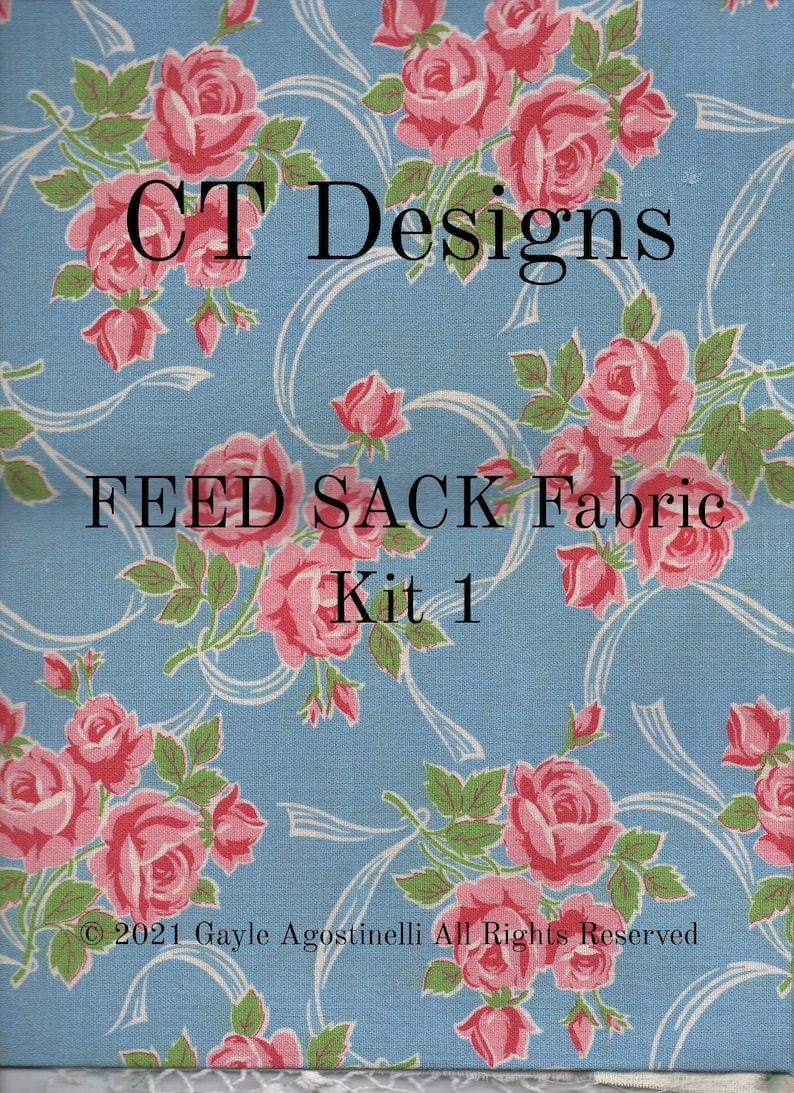 Vintage Feed Sack Fabric Kit 1 Digital Download - Etsy