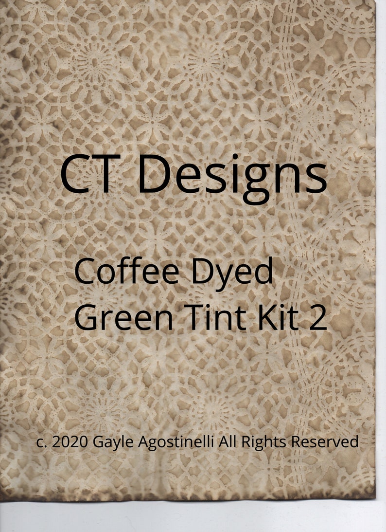 Coffee Dyed Green Tint Digital Download Kit 2 - Etsy