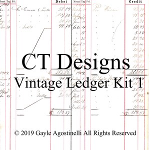 Vintage Ledger Paper Kit 1 Digital Download - Etsy