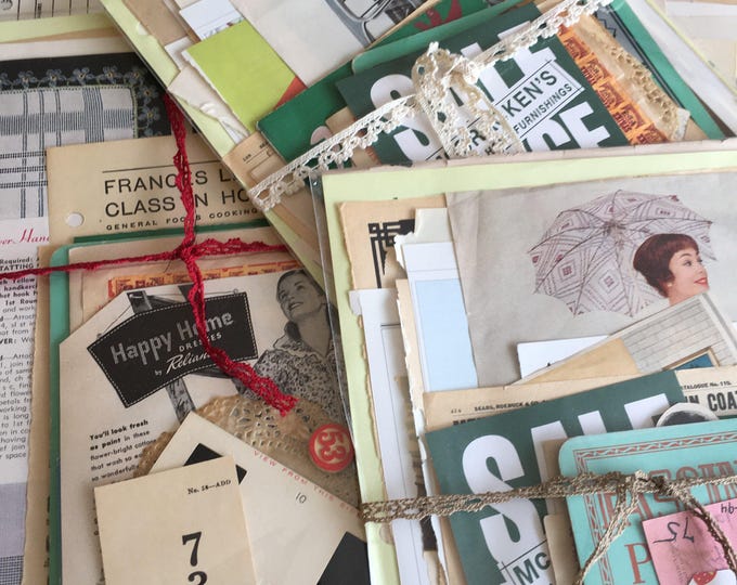 Vintage Ephemera 50 Pc. Collection - Etsy