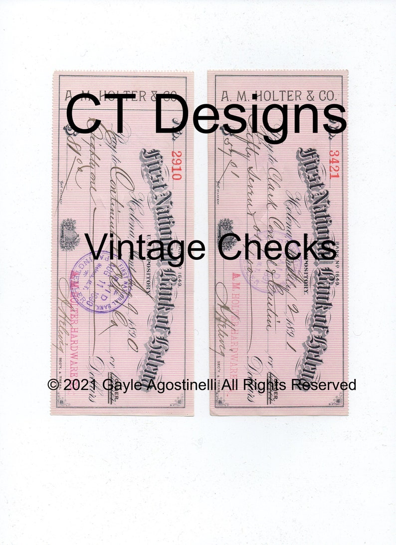 Vintage Check Kit Digital Download - Etsy