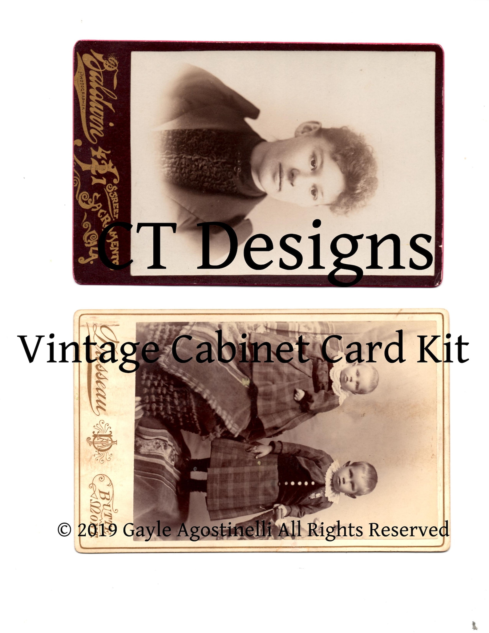 Vintage Cabinet Card Kit Digital Download - Etsy
