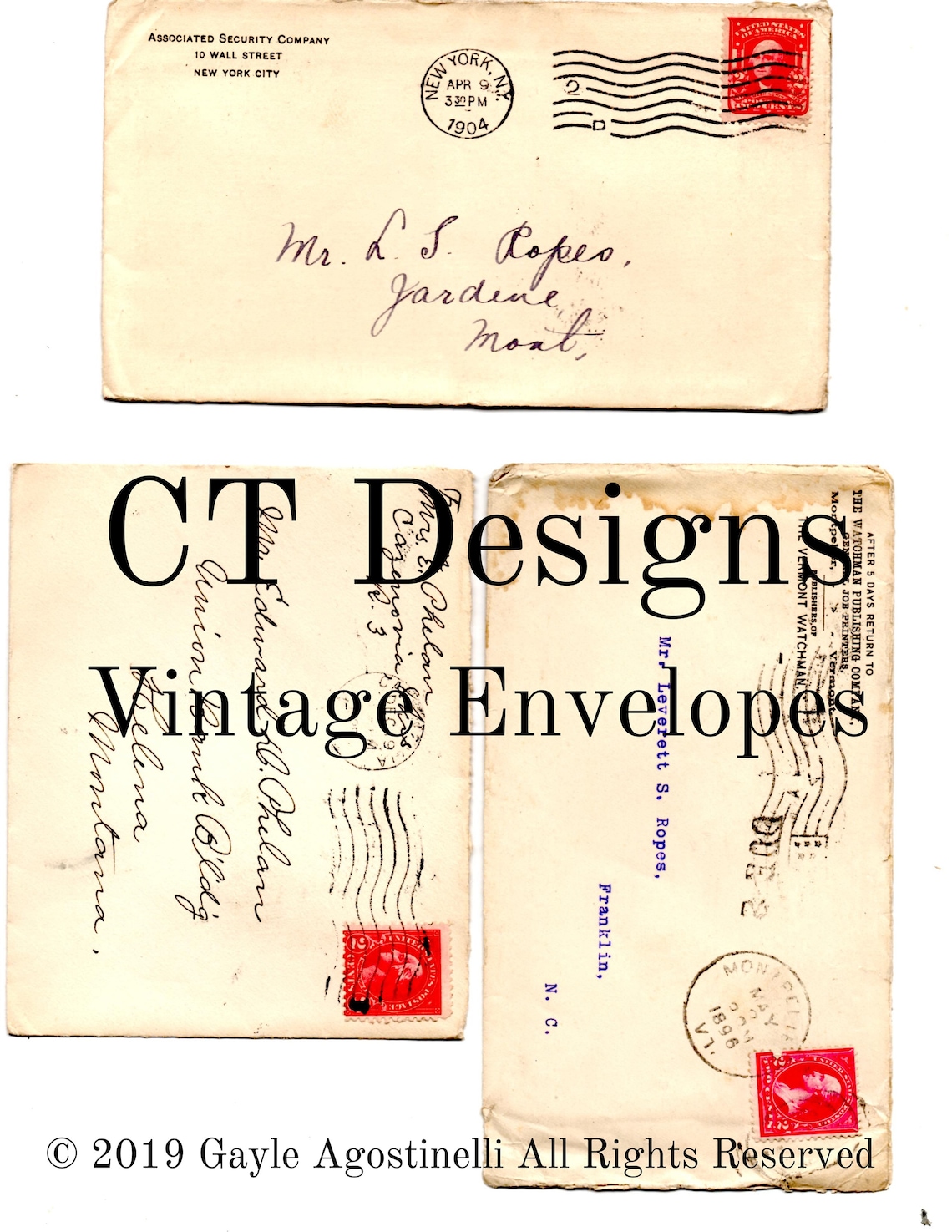 Vintage Envelope Digital Download - Etsy