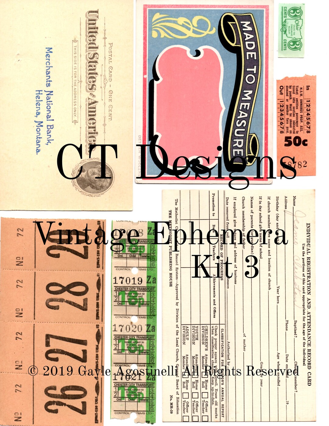 Vintage Ephemera - Kit 3 - Etsy