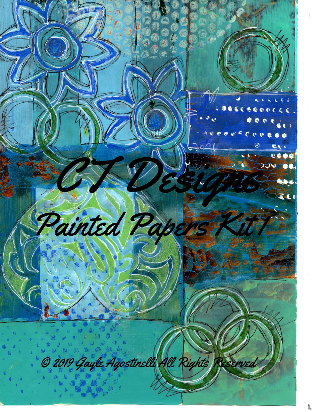 Painted Papers Kit 1 Digital Download - Etsy