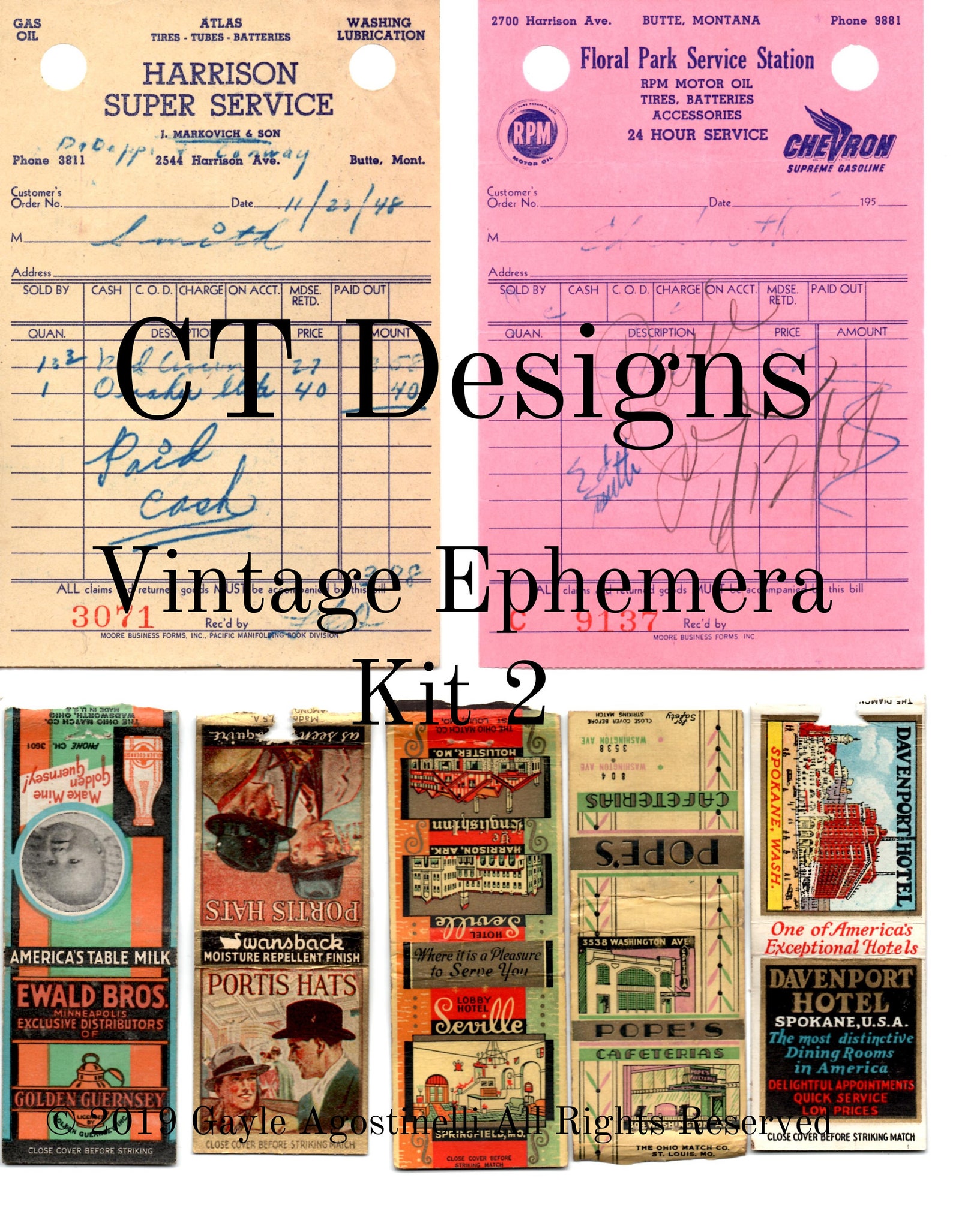 Vintage Ephemera - Kit 2 - Etsy