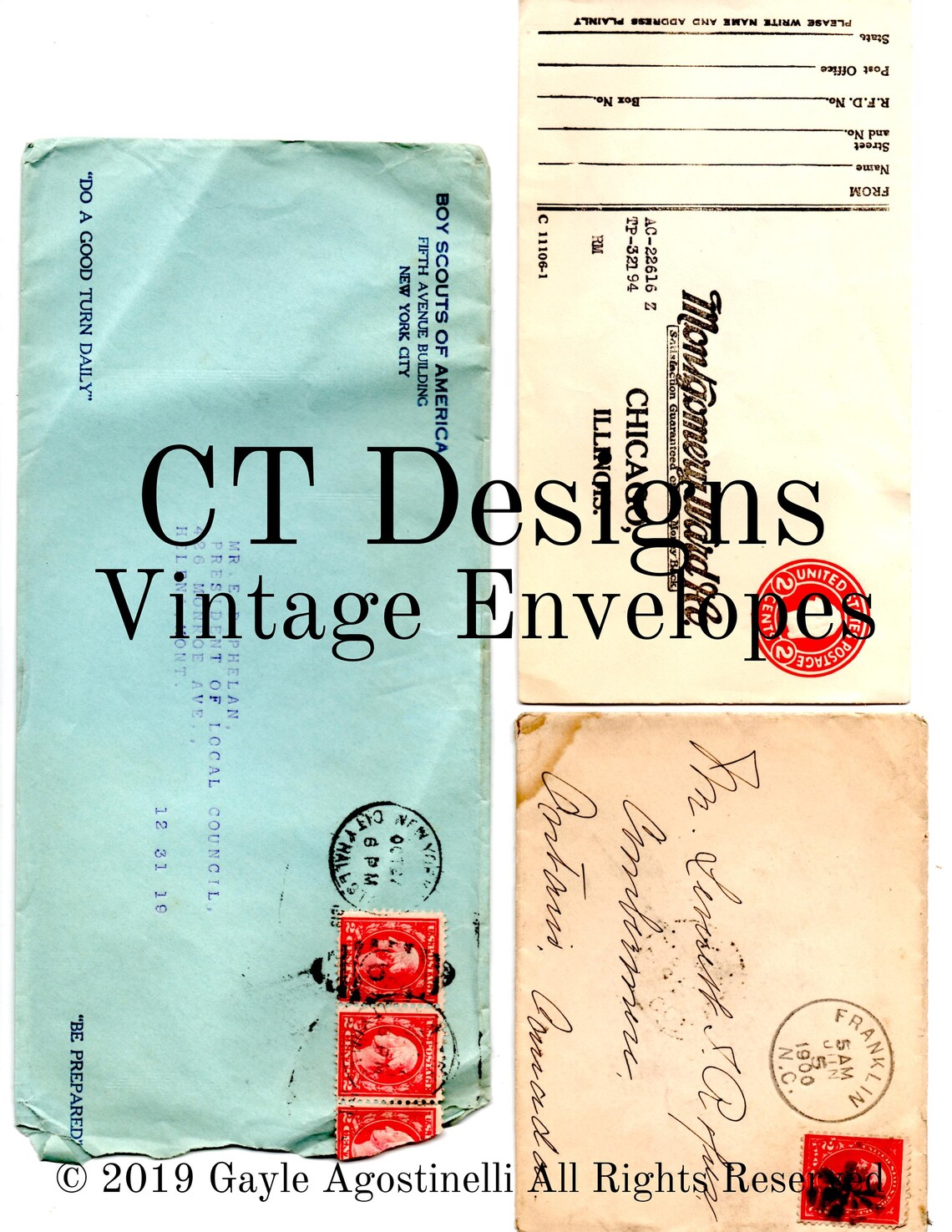 Vintage Envelope Digital Download - Etsy