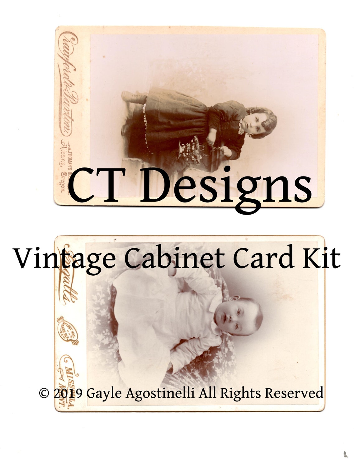 Vintage Cabinet Card Kit Digital Download - Etsy