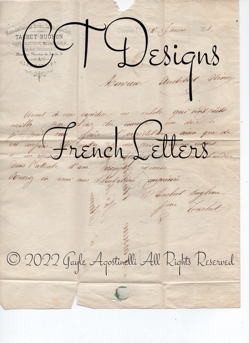 Vintage French Letters Digital Download - Etsy