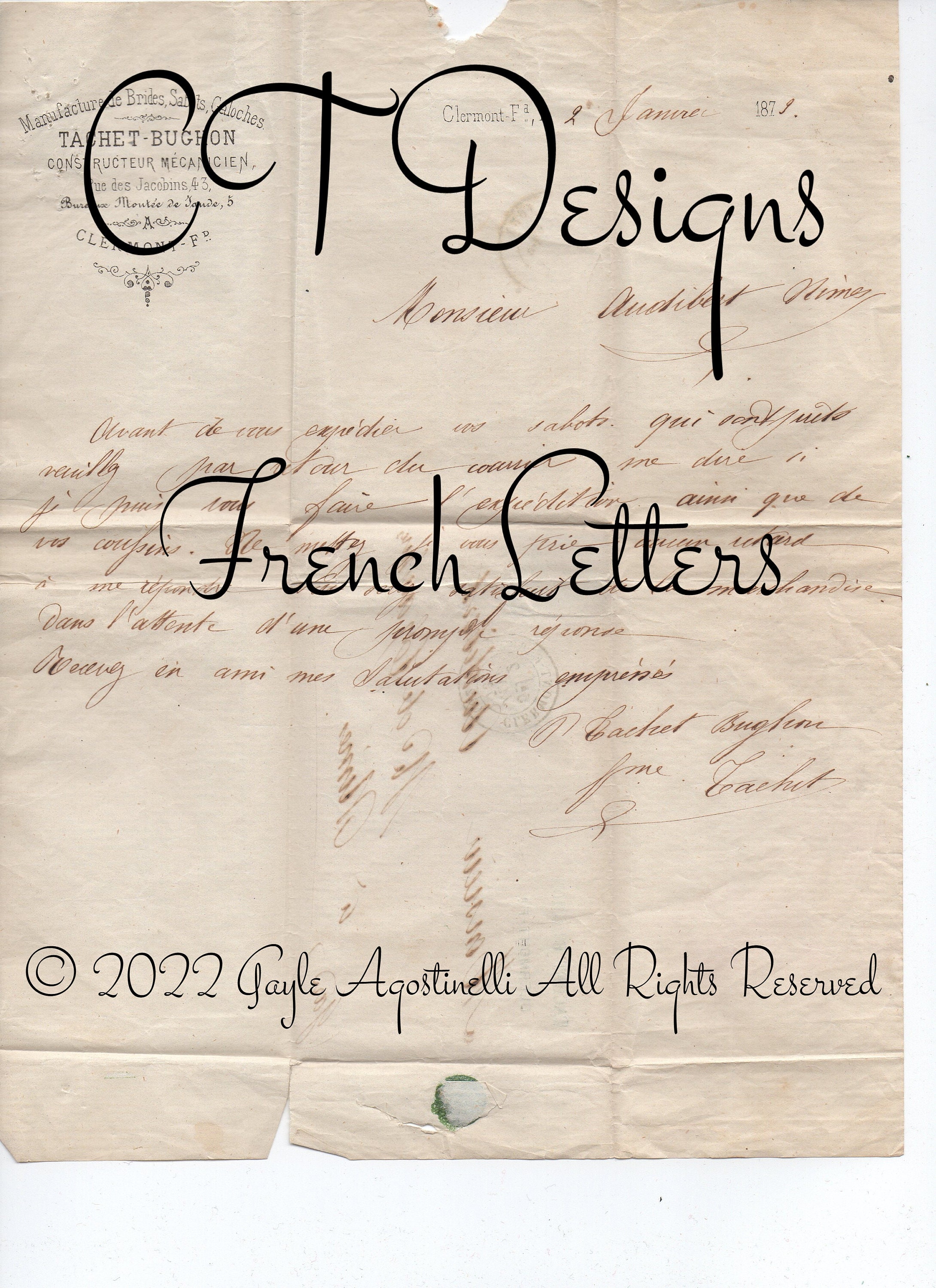 Vintage French Letters Digital Download | Etsy Australia