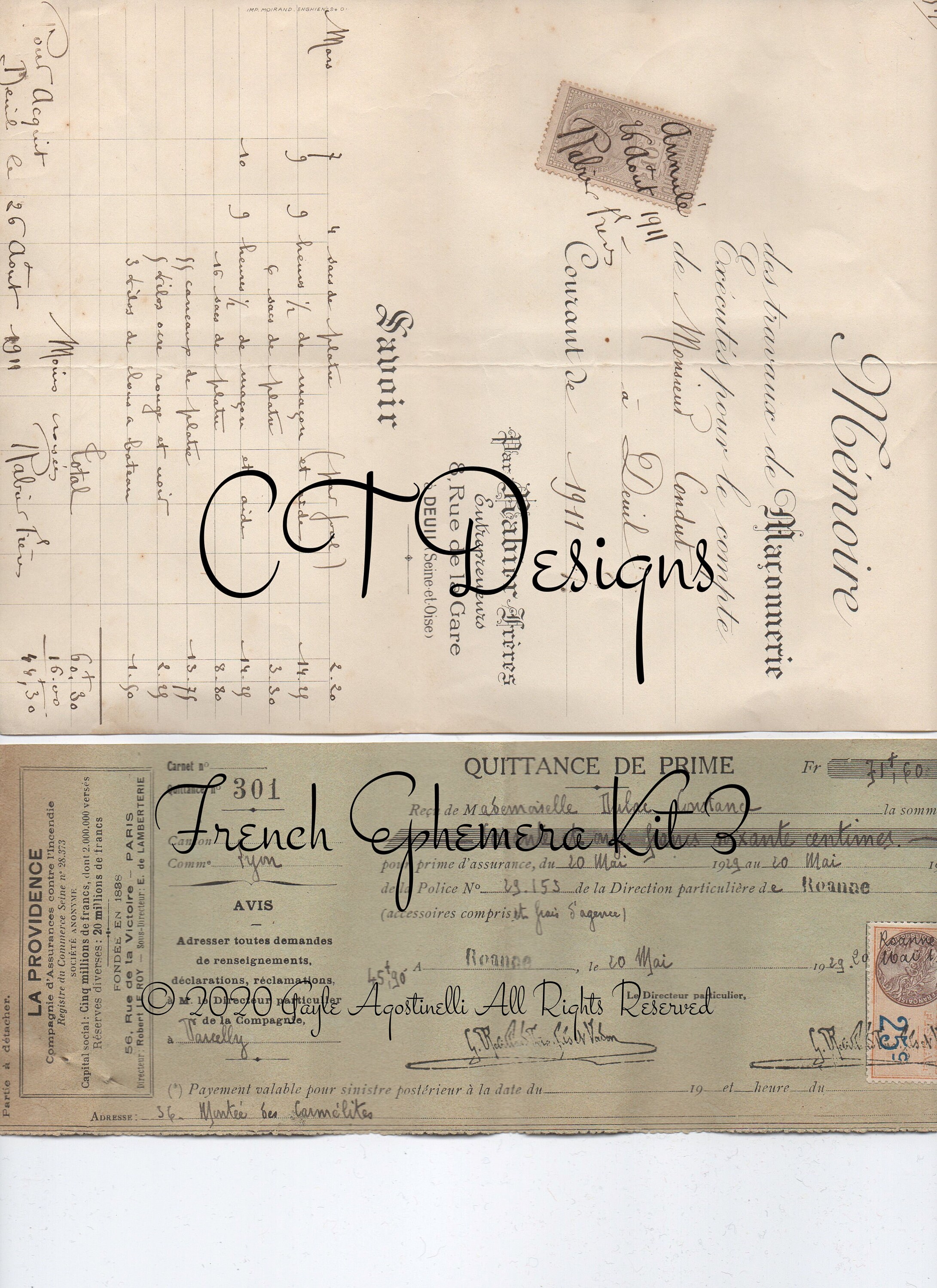 Vintage French Ephemera Kit 3 Digital Download - Etsy