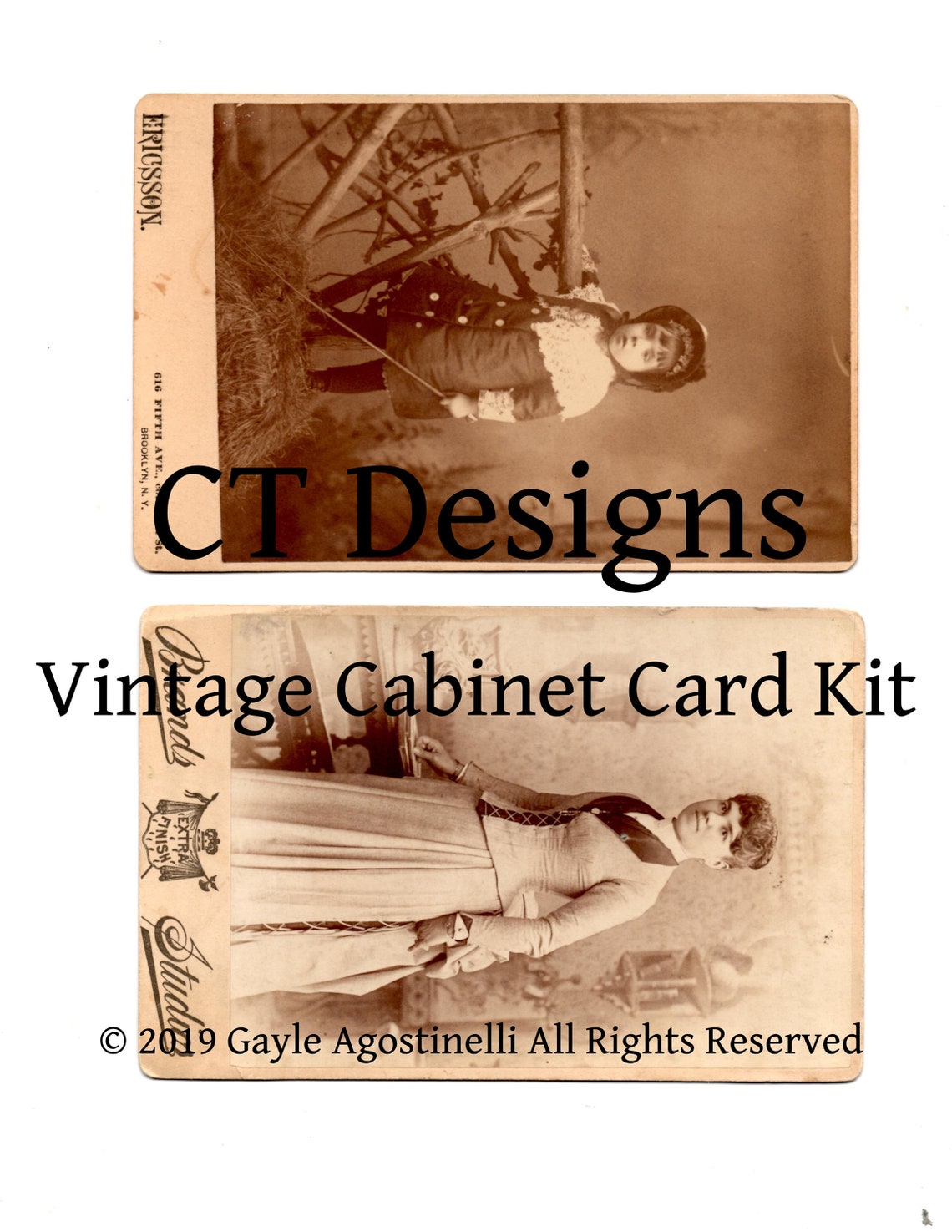 Vintage Cabinet Card Kit Digital Download - Etsy