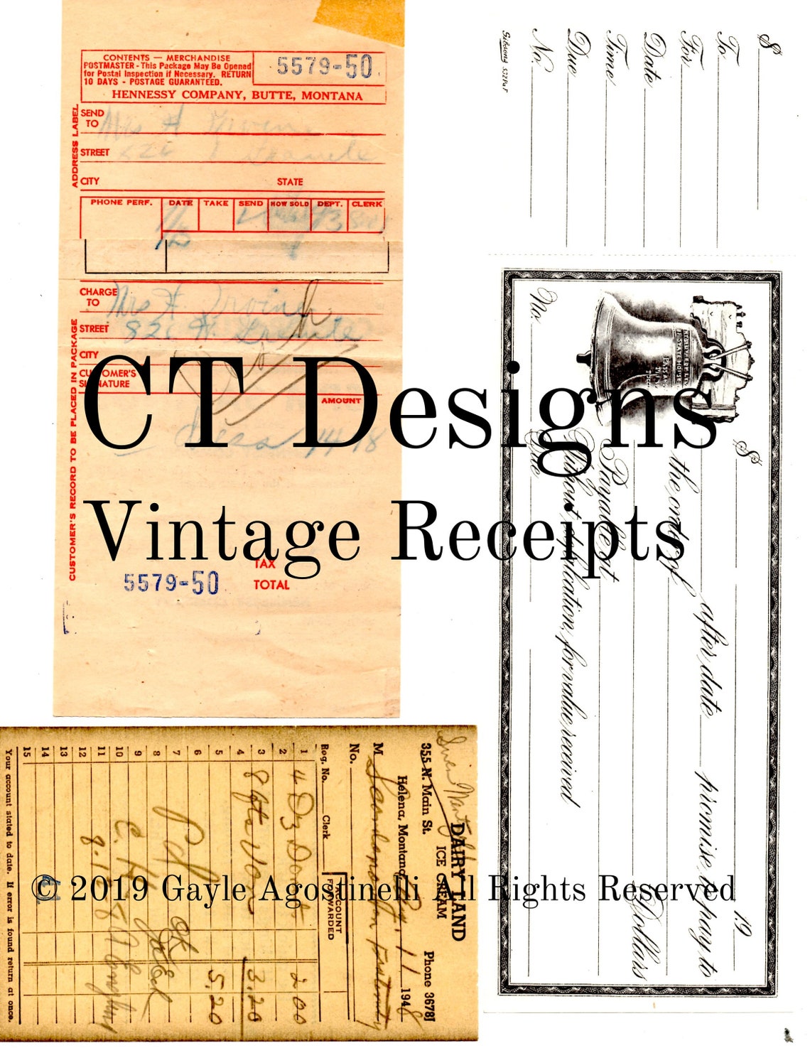 Vintage Receipt Digital Download - Etsy