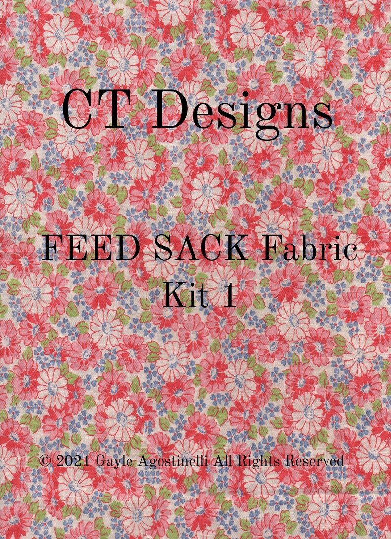 Vintage Feed Sack Fabric Kit 1 Digital Download - Etsy