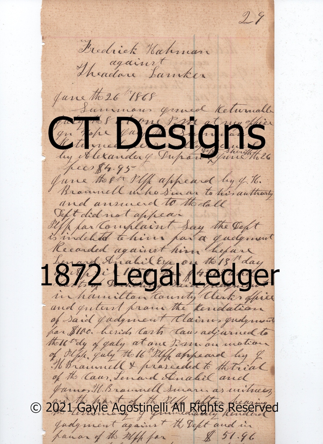 1872 Legal Ledger Digital Download - Vintage Handwriting - Etsy