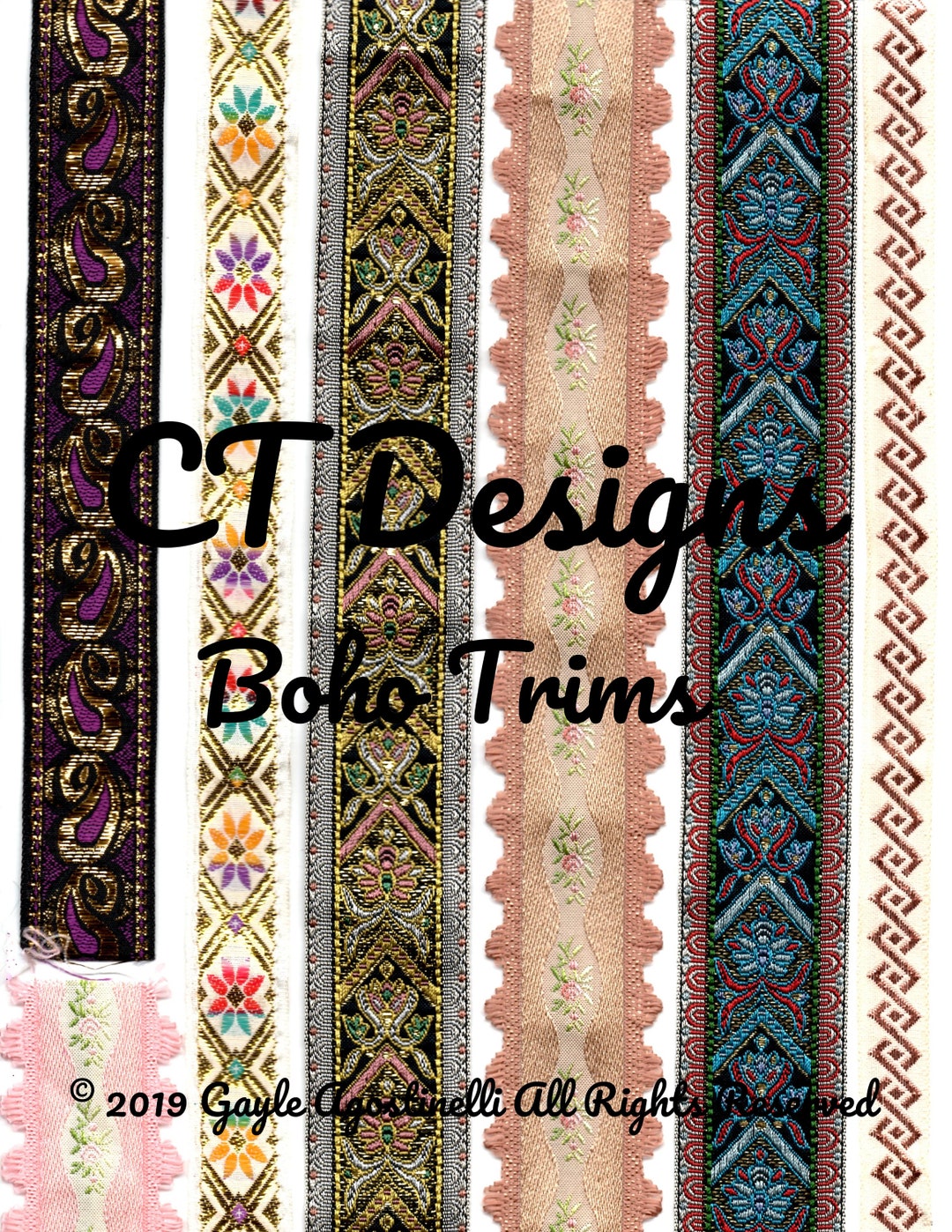 Vintage "boho" Embroidery Trim Digital Download - Etsy
