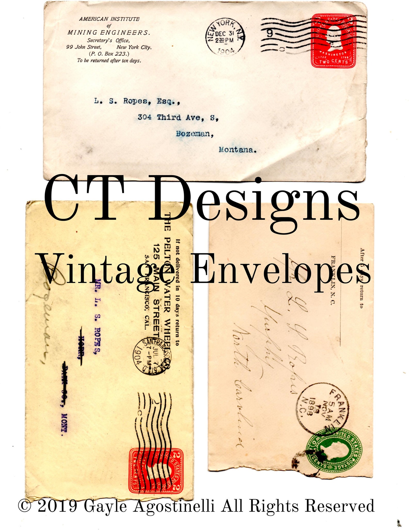 Vintage Envelope Digital Download - Etsy